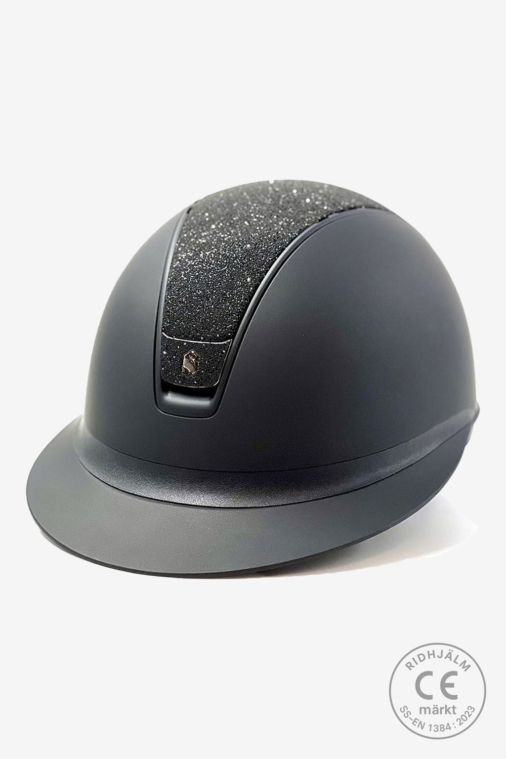 Riding Helmet 2.0 Shadowmatt Miss Shield Crystal Fabric Top + Crystal ...